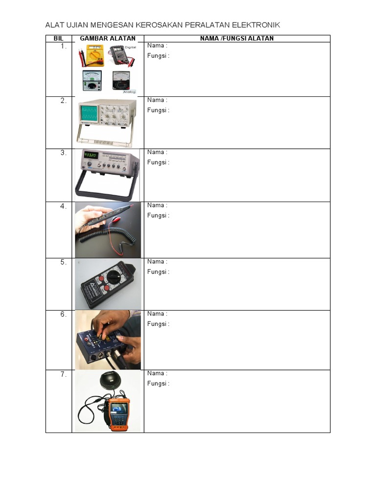 Senarai Alatan Tangan, Esd, Pengujian Dan Pembersihan | PDF