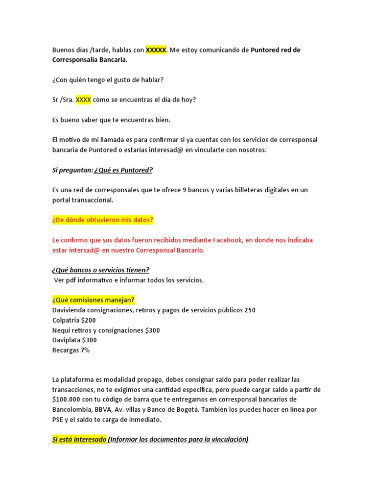 Guión Puntored | PDF