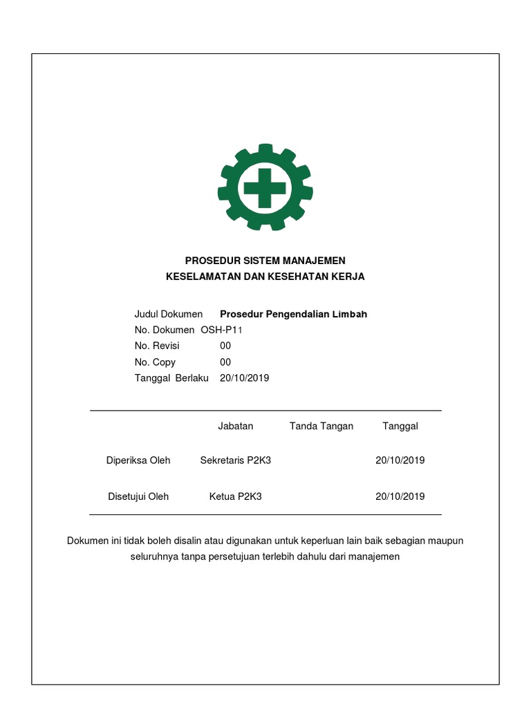 12.prosedur Limbah Dan Material Sisa | PDF