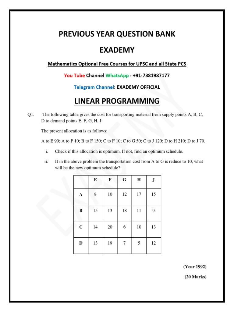 Linear Programming | PDF | Linear Programming | Theoretical Computer ... Linear Programming | PDF | Linear Programming | Theoretical Computer ...