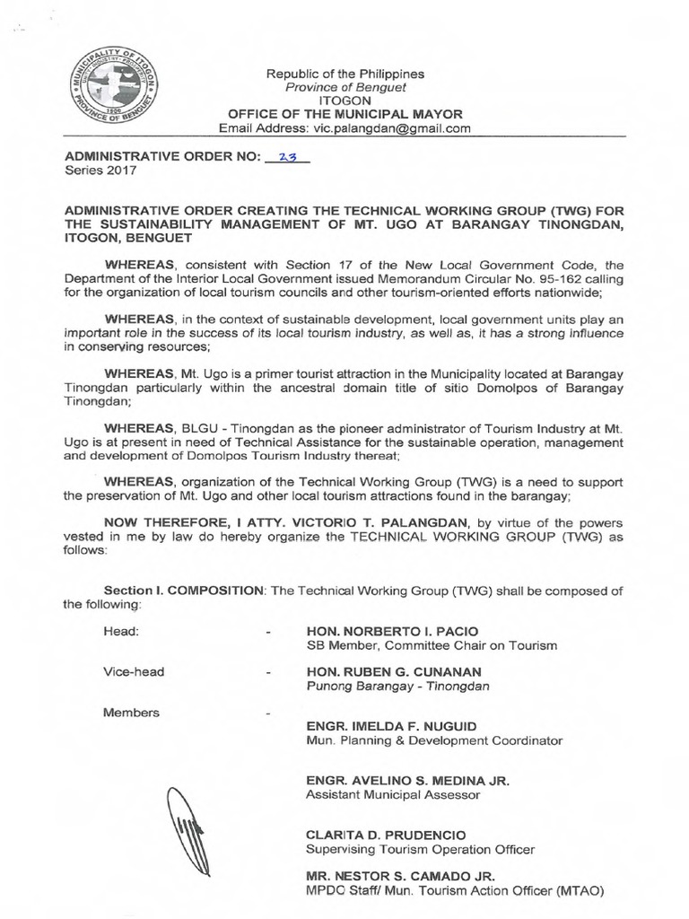 Orders Ao 2017-23 | PDF | Tourism