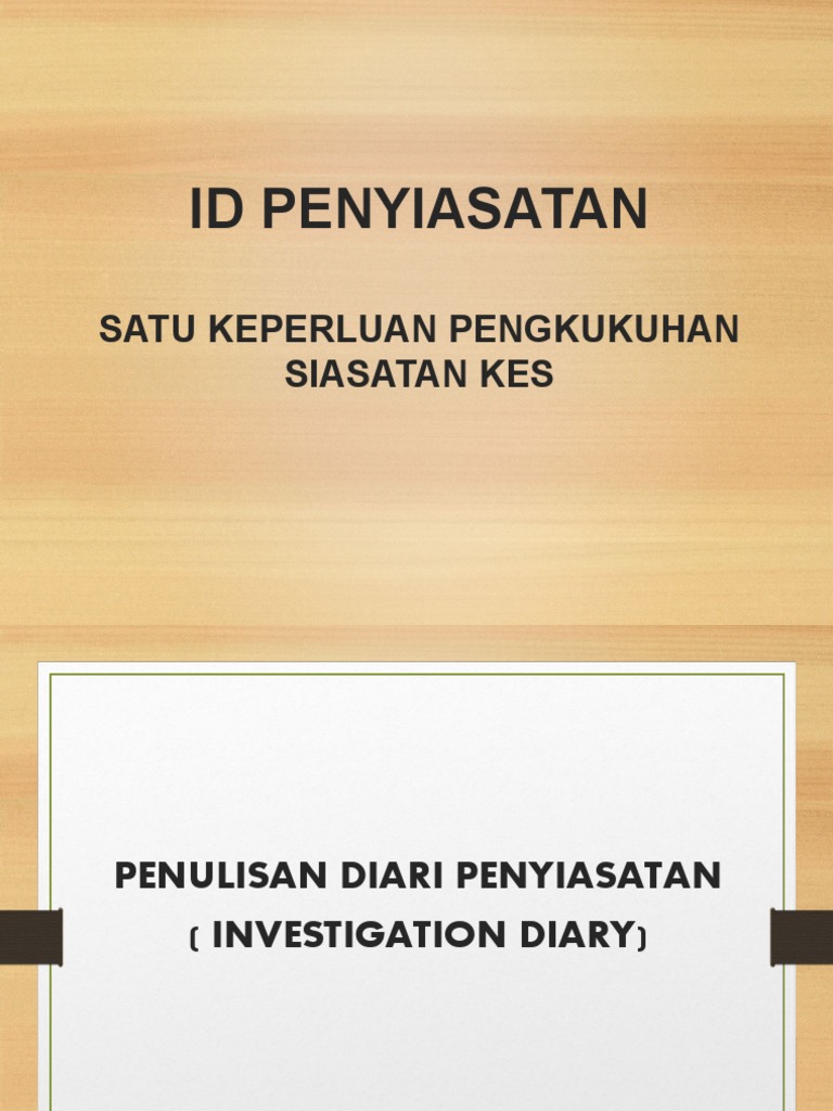 ID Siasatan | PDF