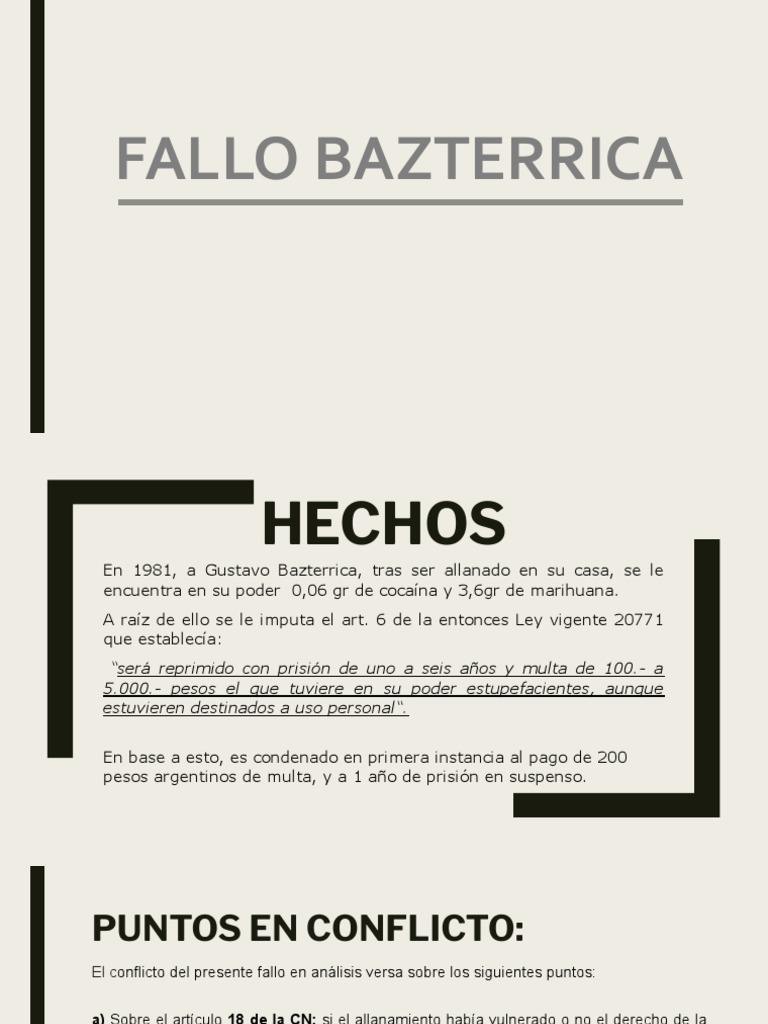PWP Fallo Bazterrica | PDF