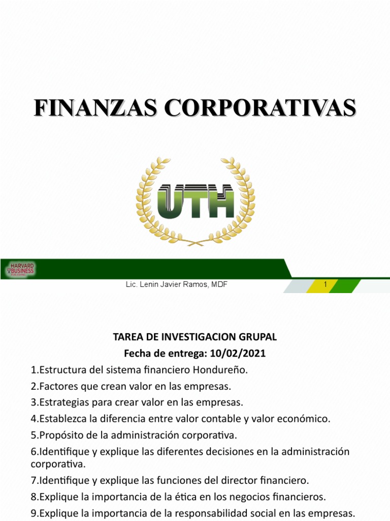 Introduccion Las Finanzas Corporativas | PDF | Tasas de interés | Mercado (economía)