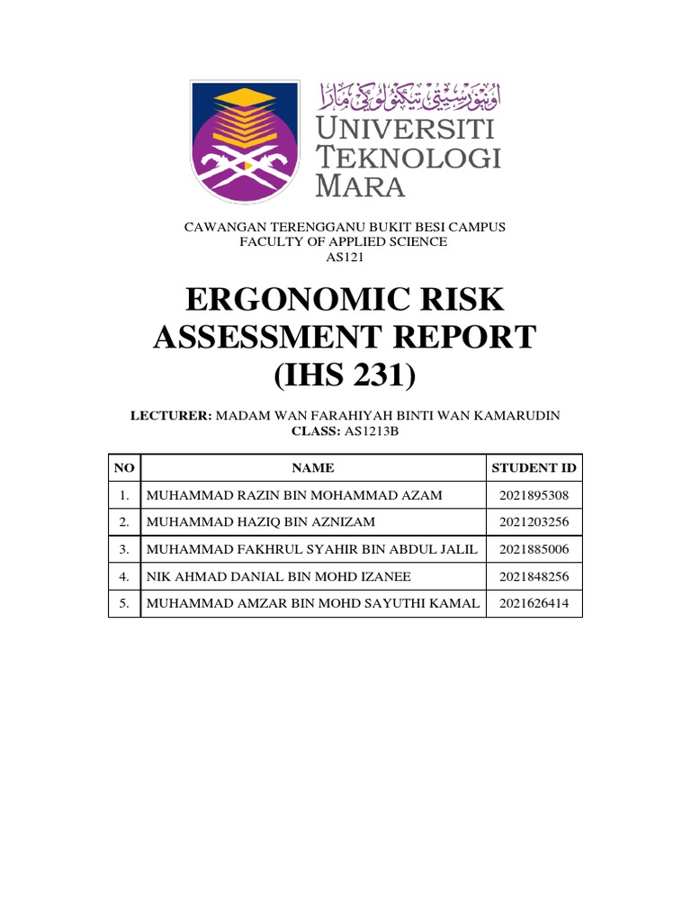 Ihs231 Era Report | PDF | Anatomical Terms Of Motion | Musculoskeletal ...