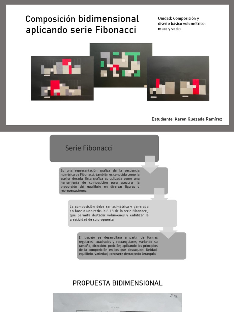 Composición Bidimensional Aplicando Serie Fibonacci | PDF