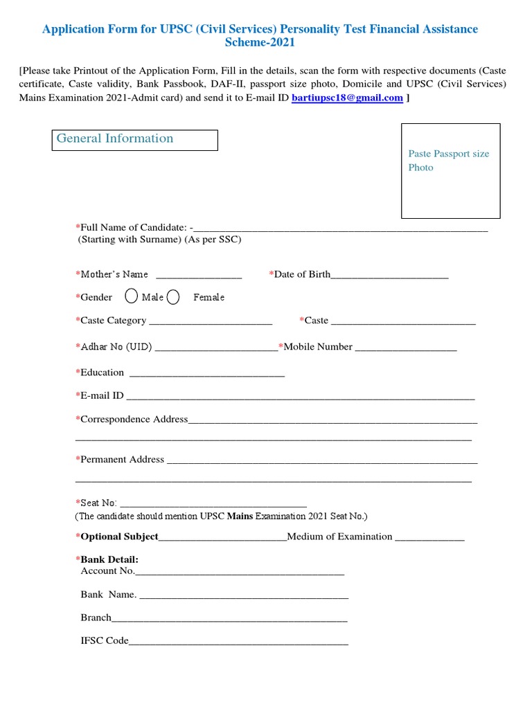Interview Online Application Form | PDF | Government And Personhood ...