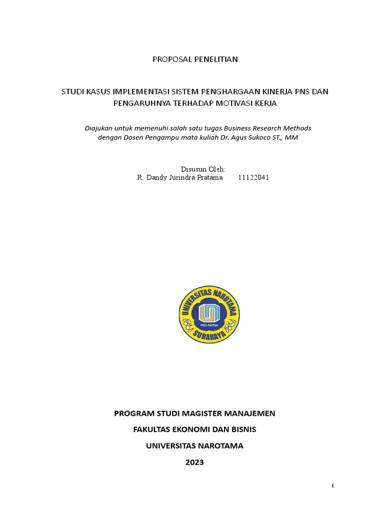 Proposal Penelitian | PDF | Bisnis