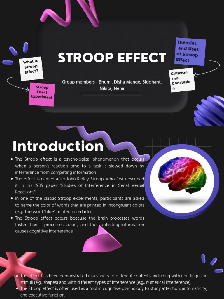 The Stroop Effect Experiment And Its Limitations Pdf