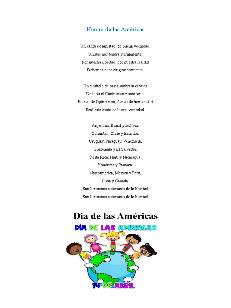 Ejercicio 9 - Himno de Las Américas | PDF
