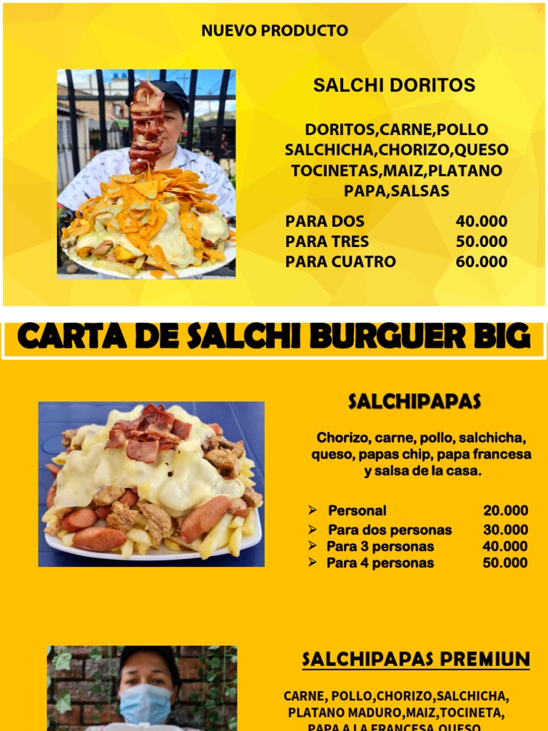 Menu de Salchi-Burguer Mayo-1 | PDF | Cocina norteamericana | Cocina de ...