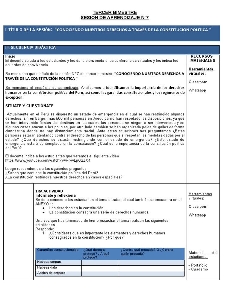 Conociendo Nuestros Derechos A Través de La Constitución Politica ...