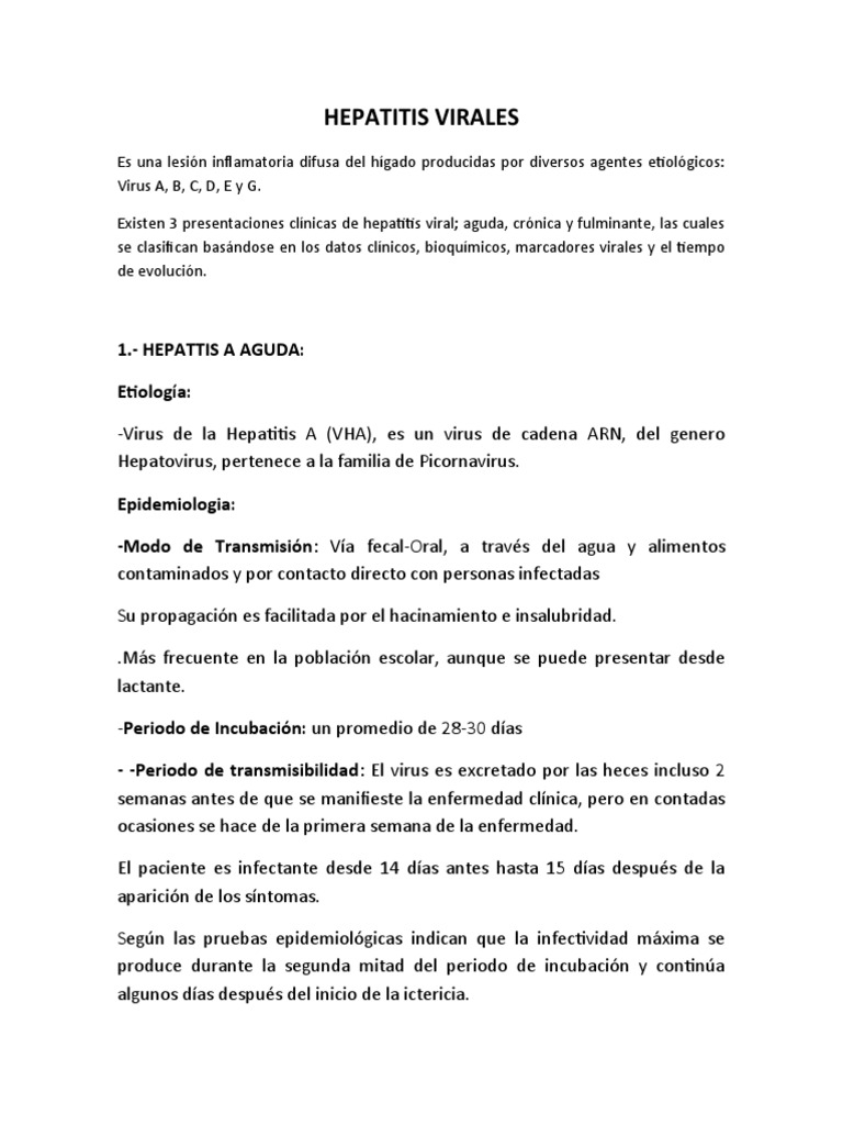 Hepatitis Virales | PDF | Hepatitis | Hepatitis B