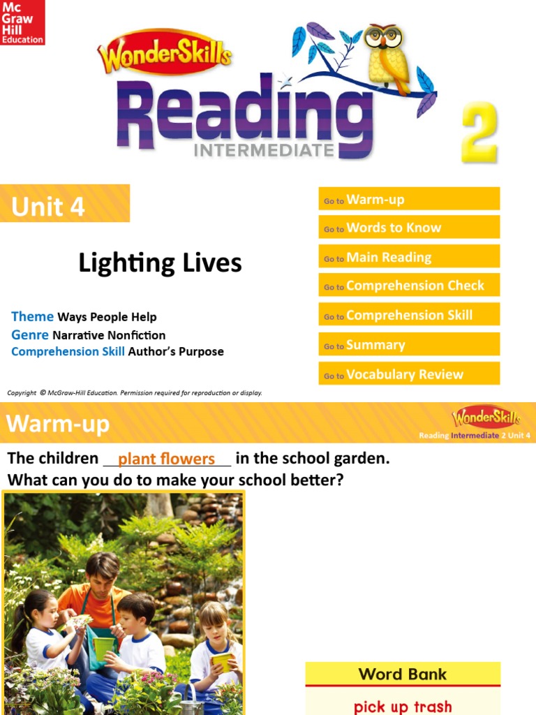 Presentation Slides - Intermediate 2 - Unit 4 | PDF | Reading Comprehension | Learning