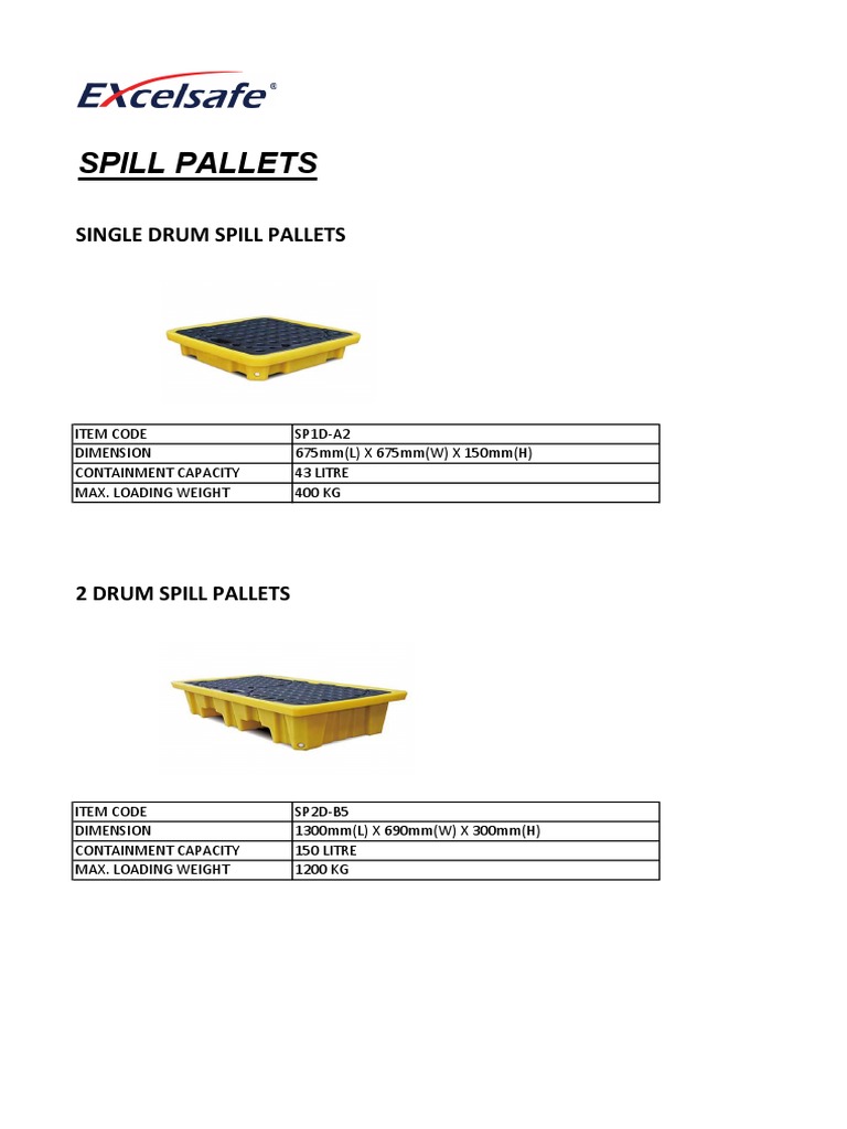 Excelsafe Spill Pallets | PDF