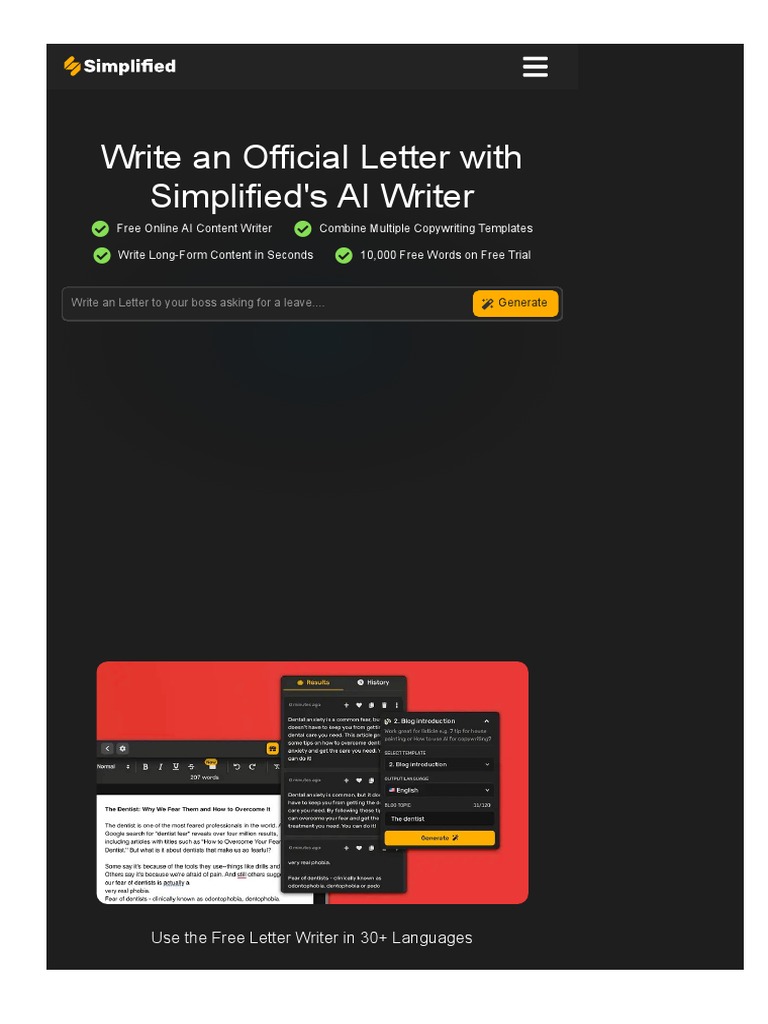 Simplified Com Ai Letter Writer PDF | PDF | Artificial Intelligence ...