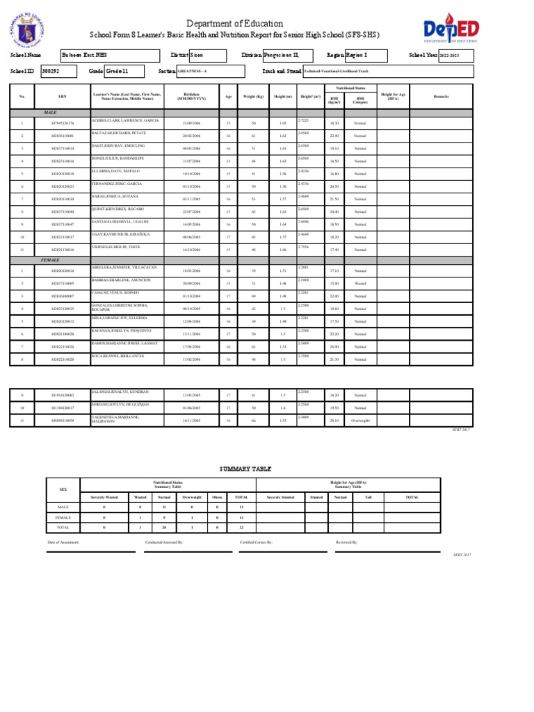 8HT School Form | PDF