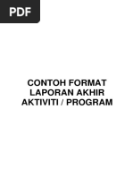 Format Laporan Ringkas Aktiviti Dan Program 2016 | PDF