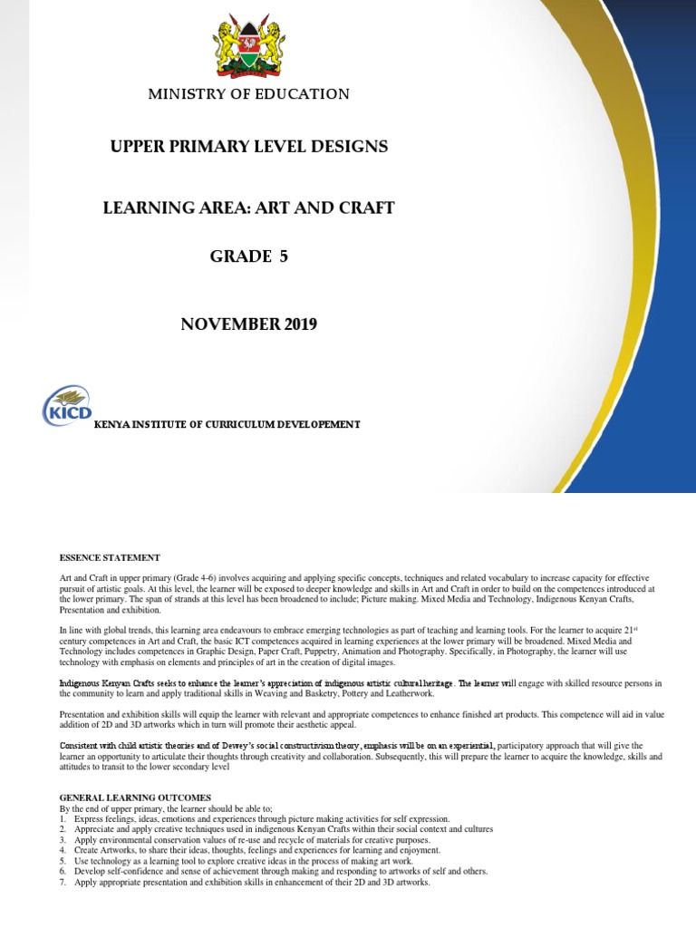 Grade 5 Curriculum Designs - Art & Craft | Download Free PDF | Learning ...