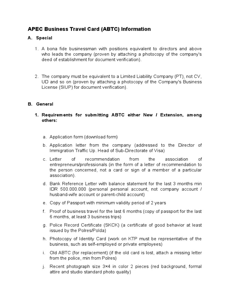 APEC Business Travel Card | PDF | Identity Document | Authentication