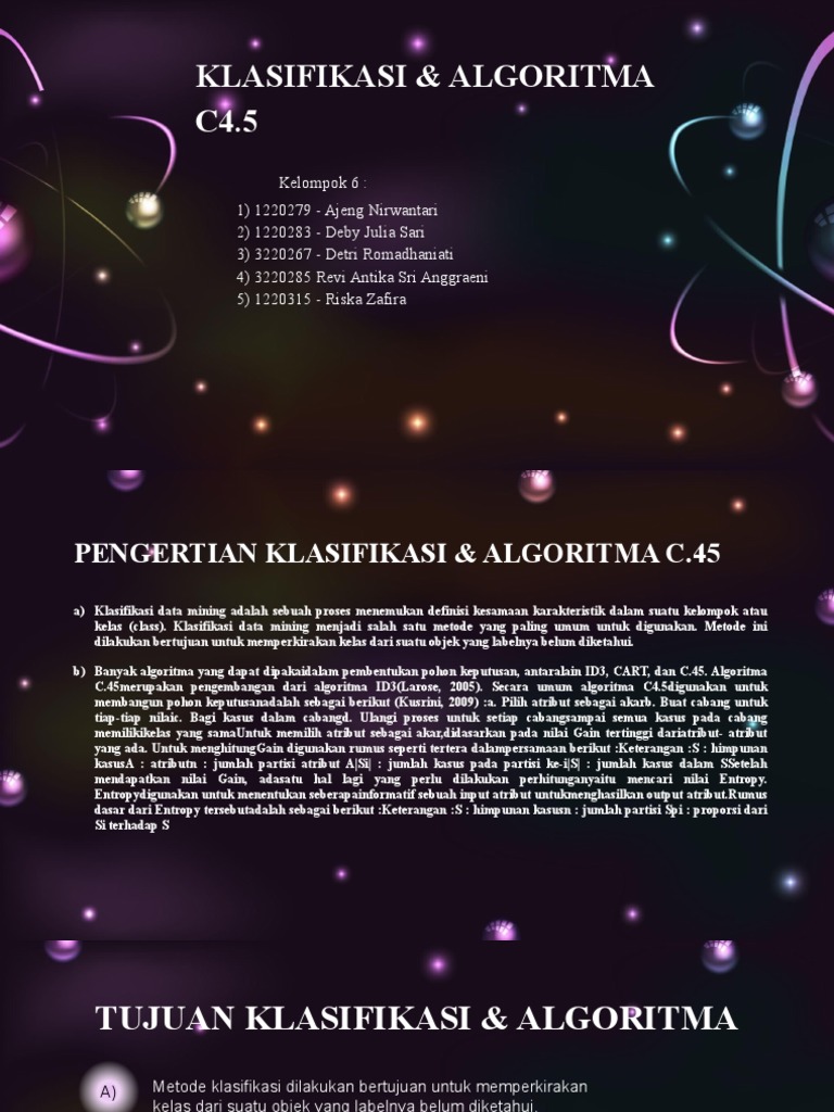 Klasifikasi Data dengan Algoritma C4.5 | PDF | Komputer