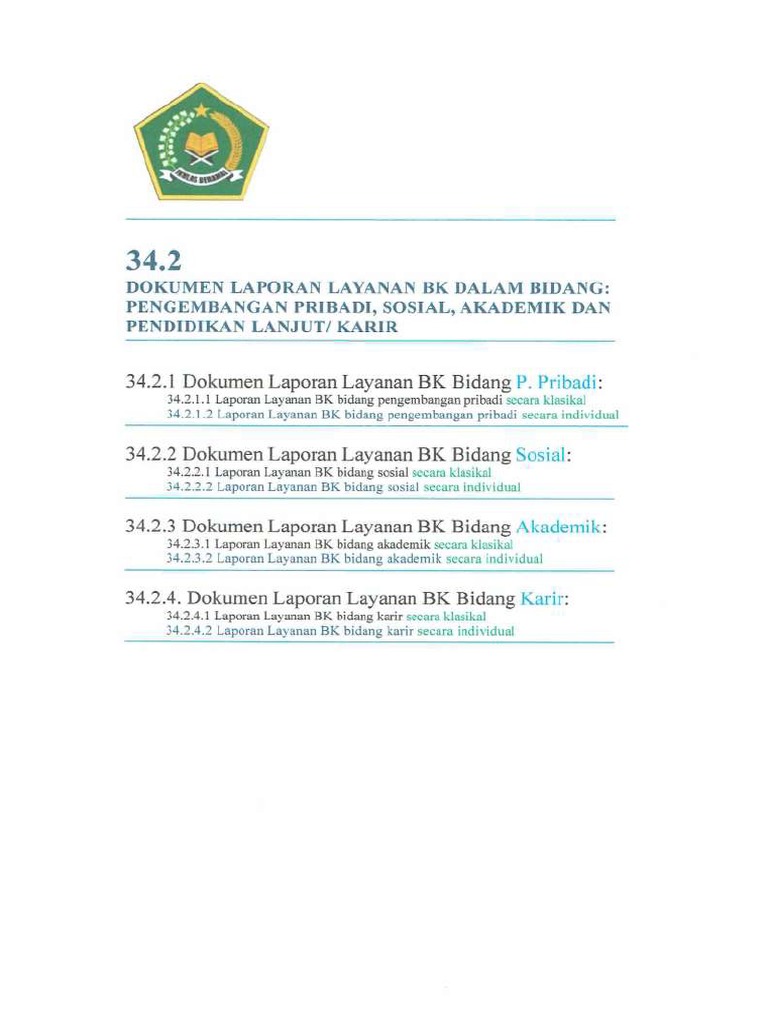 34.2.dokumen Laporan Layanan BK | PDF