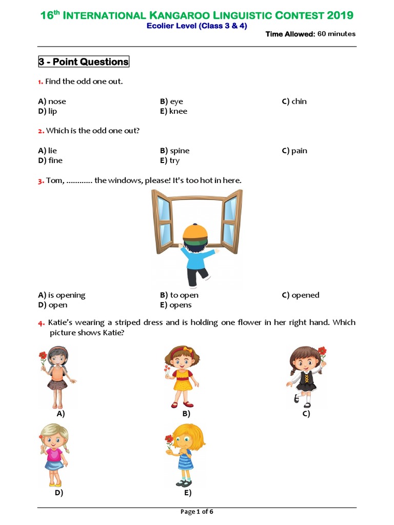 34-IKLC 2019 Ecolier | PDF