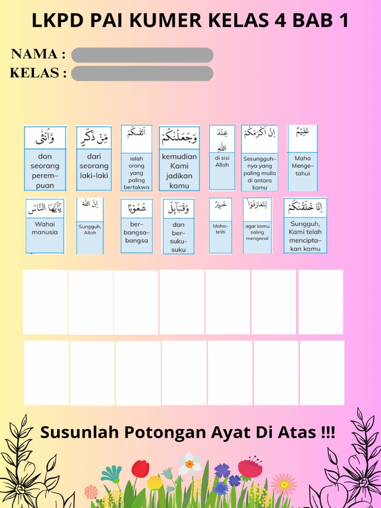 LKPD Pai Kumer Kelas 4 Bab 1 | PDF