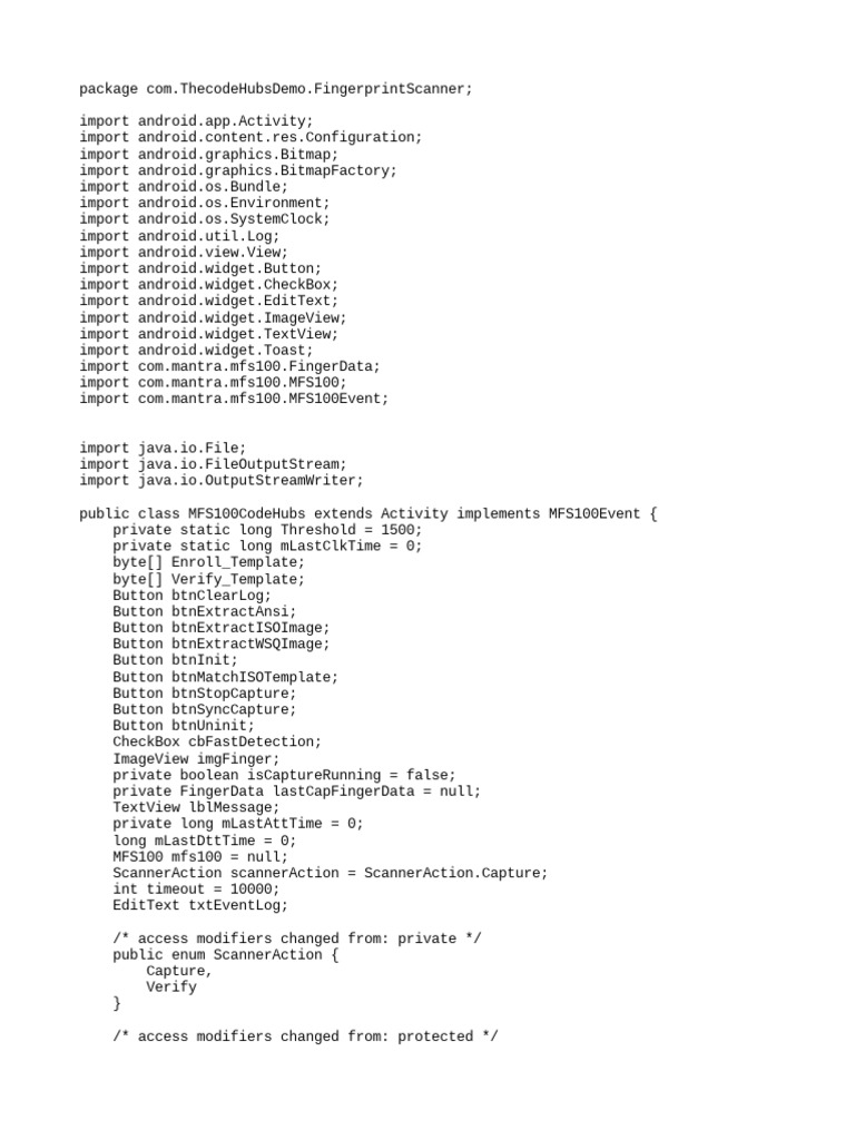MFS100 Code Hubs | PDF | Android (Operating System) | Computer File