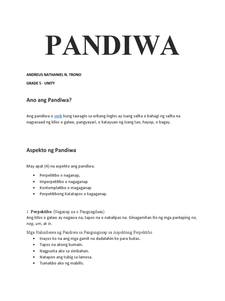 PANDIWA | PDF
