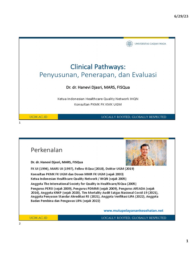 Clinical Pathways (Penyusunan, Penerapan, Dan Evaluasi) Hanevi Djasri 2023 | PDF