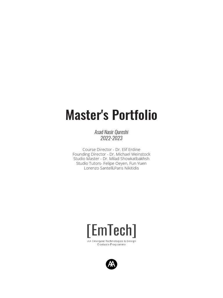 Master's Portfolio - MSC EmTech | PDF | System | Prototype