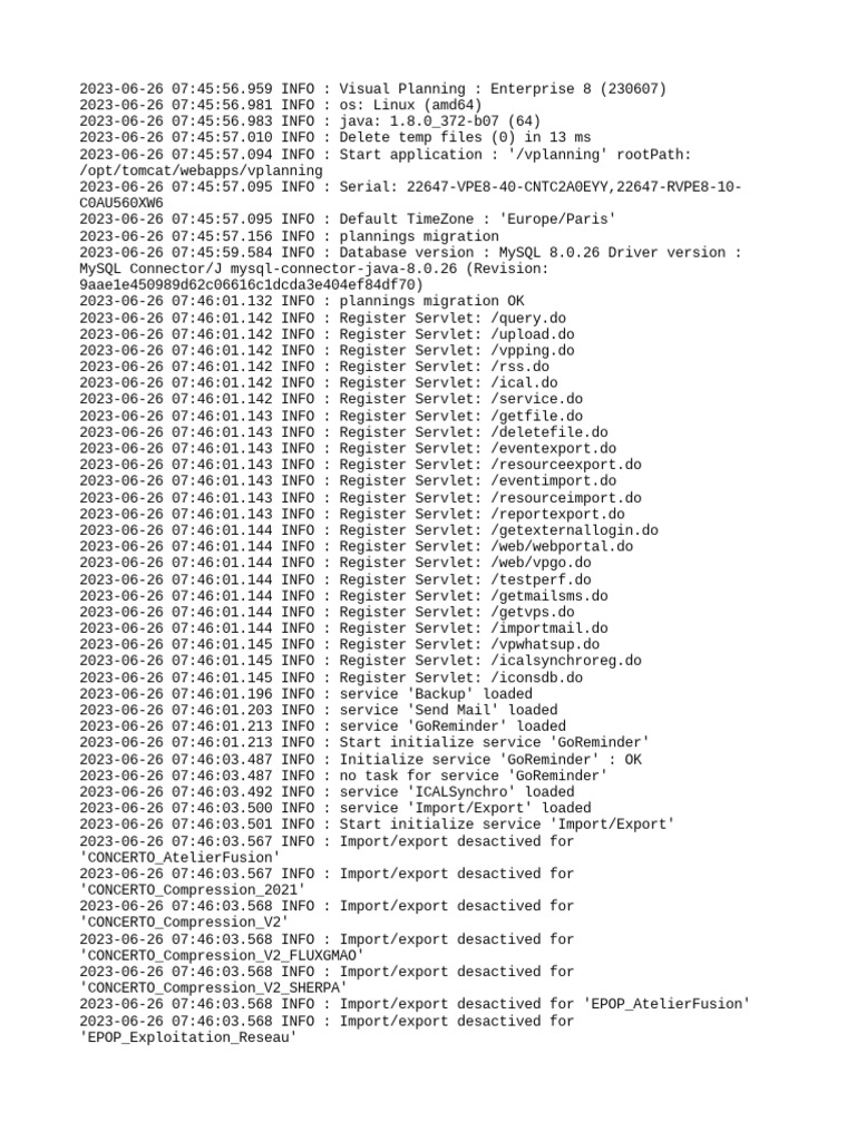 Log 20230626 1687786919478 | PDF | Databases | Database Index