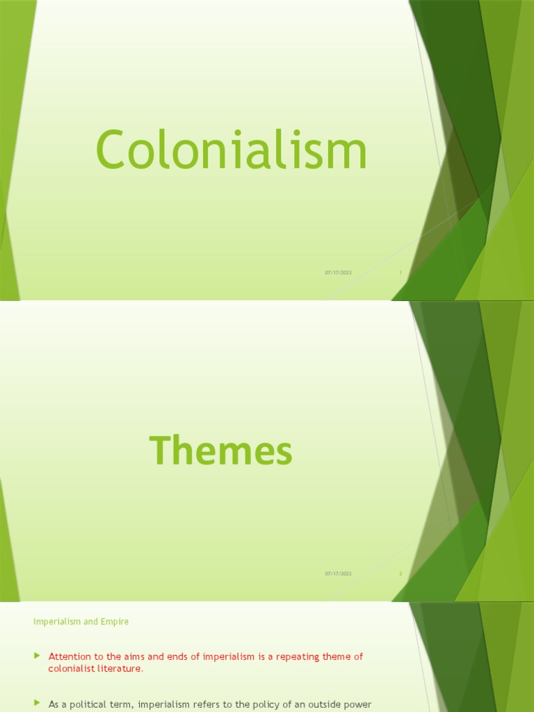 Colonialism Theme and Style | PDF | Narration | Imperialism