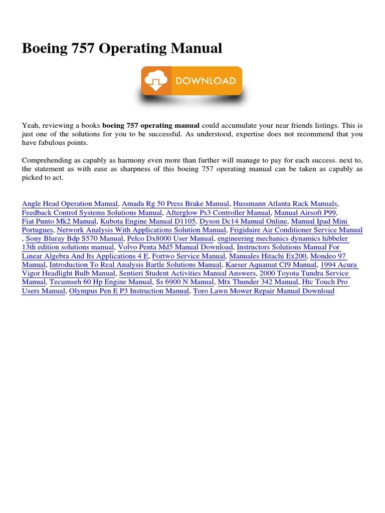 boeing-757-operating-manual | PDF