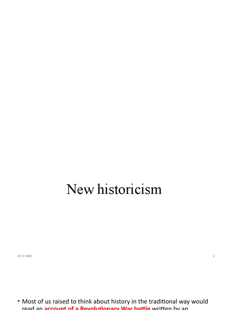Understanding New Historicism in History | PDF | Heart Of Darkness ...