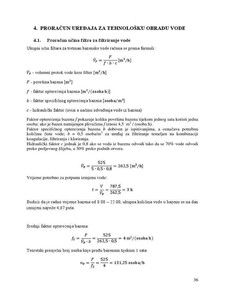 Proracun Bazena Skimer PDF | PDF