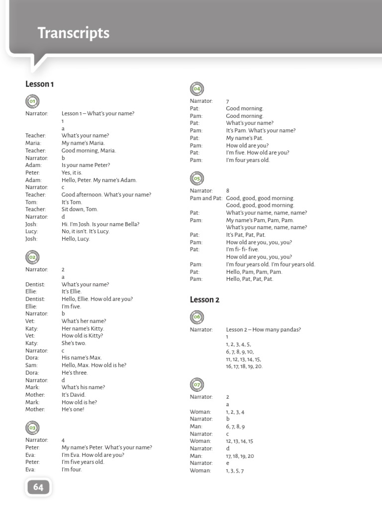 Talking Trinity 1 Transcript | PDF | Sock | Skirt