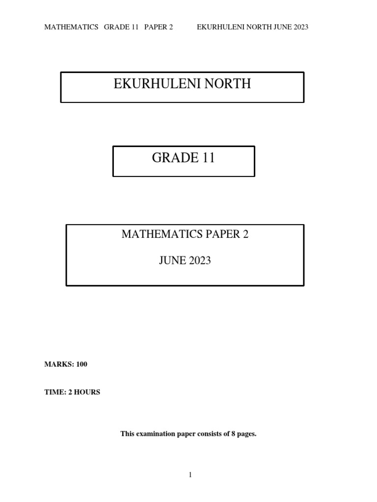Mathematics P2 Grade 11 QP June 2023 | PDF | Circle | Triangle