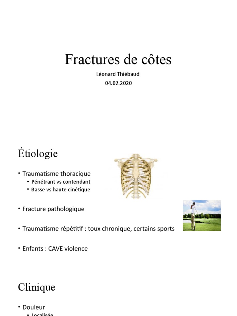 Fractures de Côtes | PDF | Spécialités chirurgicales | Médecine clinique