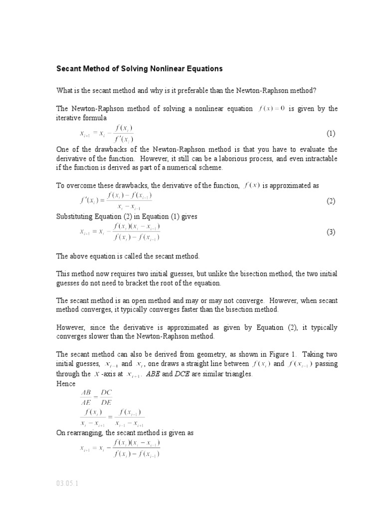 Module 5 Secant Method | PDF
