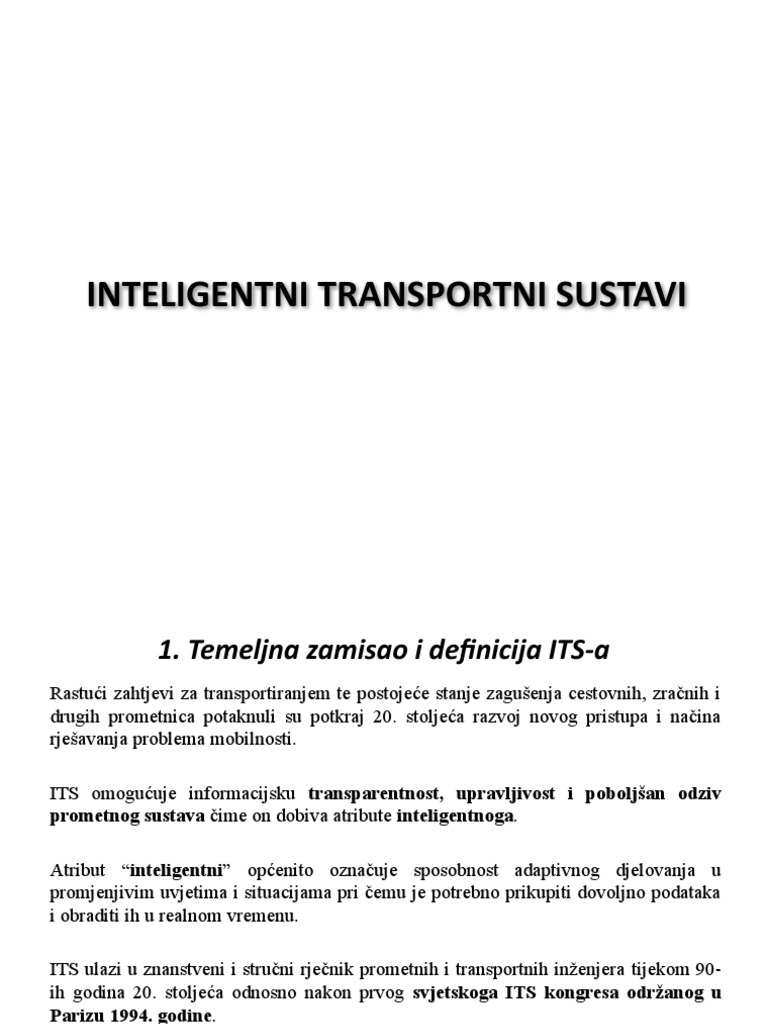 Integralni Transportni Sustavi | PDF