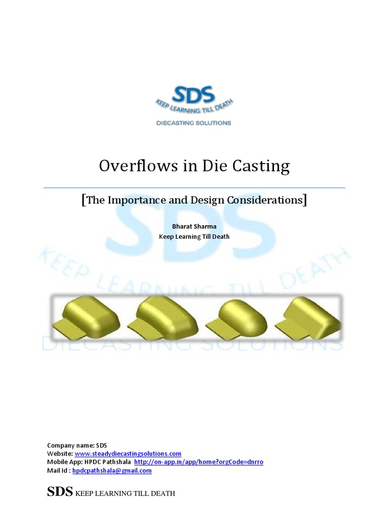 Overflows in Die Casting | PDF | Casting (Metalworking) | Physical Sciences