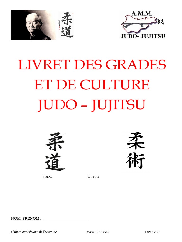 Livret des Grades et Culture Judo-Jujitsu | PDF | Judo | Ju-jitsu