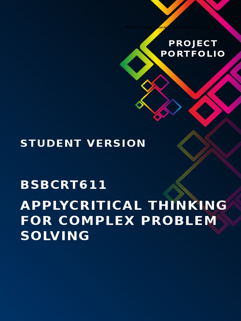 BSBCRT611 Project Portfolio 1 1 | PDF | Supply Chain | Cloud Computing