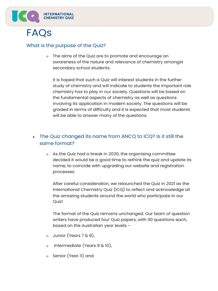 Website - ICQ FAQ Document | PDF | Teachers | Online And Offline