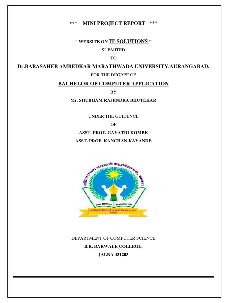Mini Project Report | PDF | Websites | World Wide Web