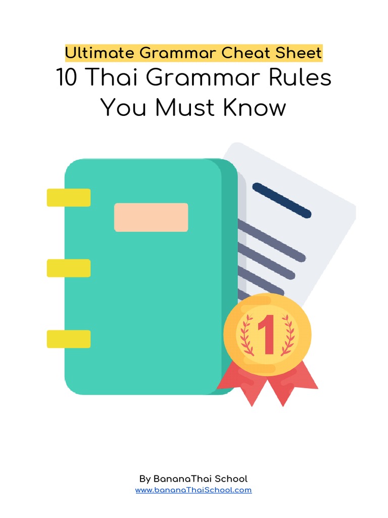 Essential Thai Grammar Cheat Sheet | PDF | Noun | Thai Language
