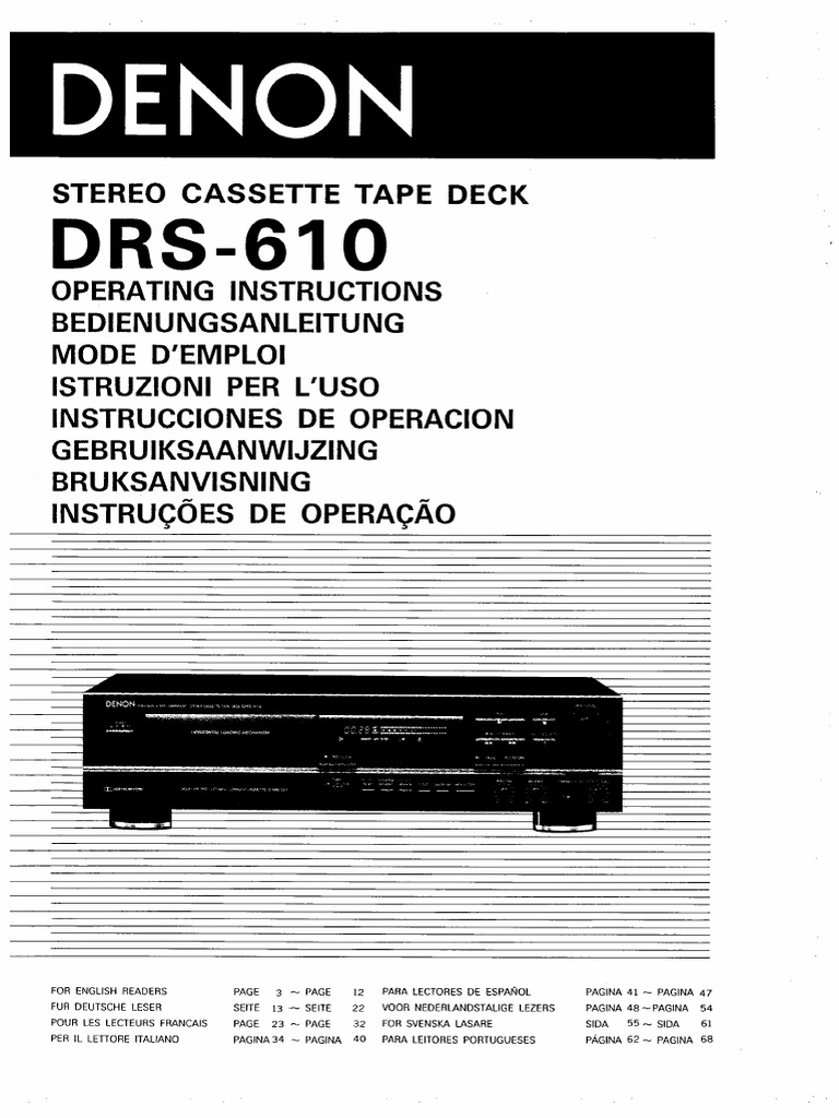 Denon Drs-610 en | PDF