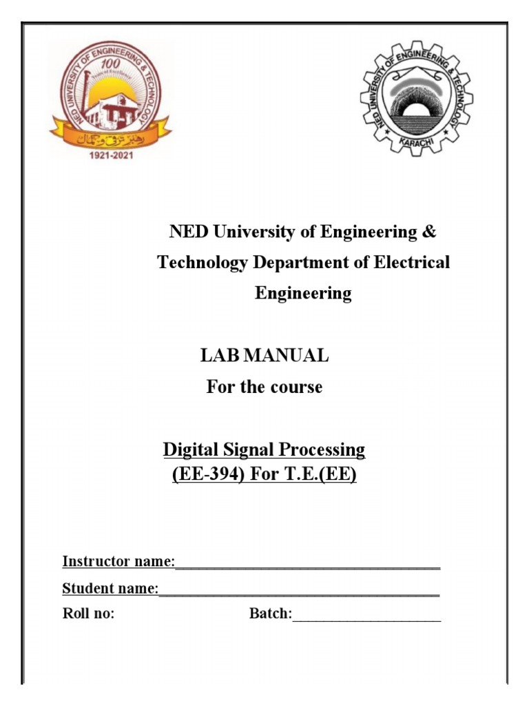 DSP Lab Manual Final Final | PDF | Signal To Noise Ratio | Sampling (Signal Processing)